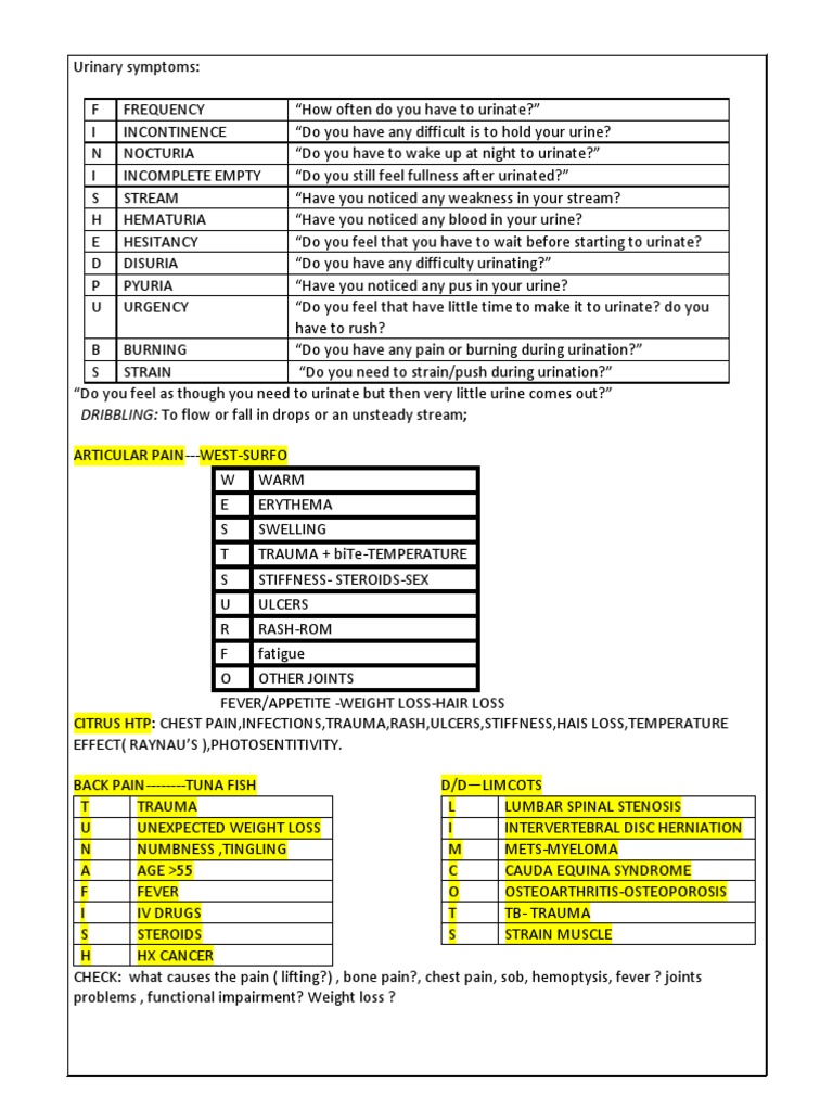 Mnemonic Cs | PDF | Headache | Mania