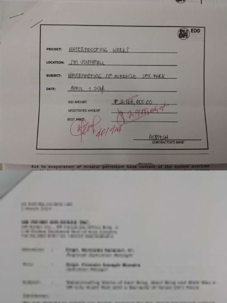 Waterproofing Quotation | PDF