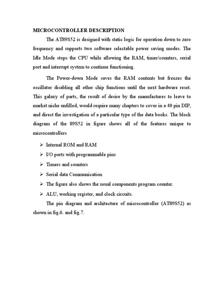 AT89S52 | PDF | Microcontroller | Input/Output
