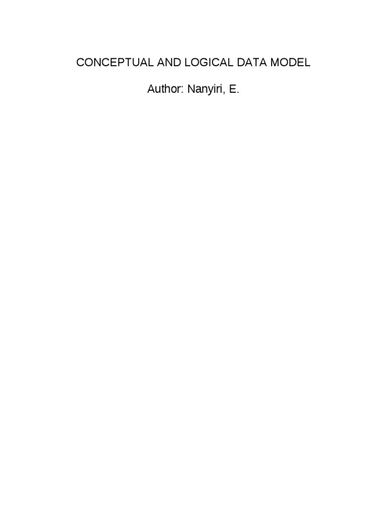 Conceptual and Logical Data Model | PDF | Computers