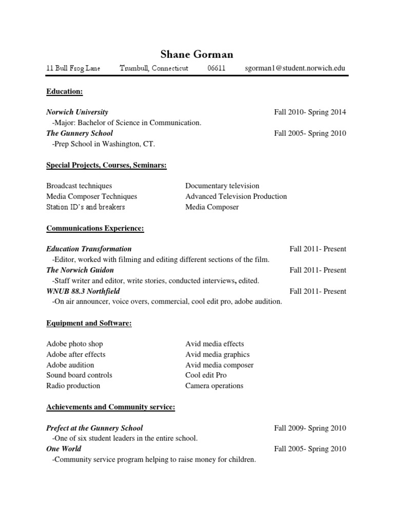 Shane Gorman: Education | PDF | Career & Growth | Social Science