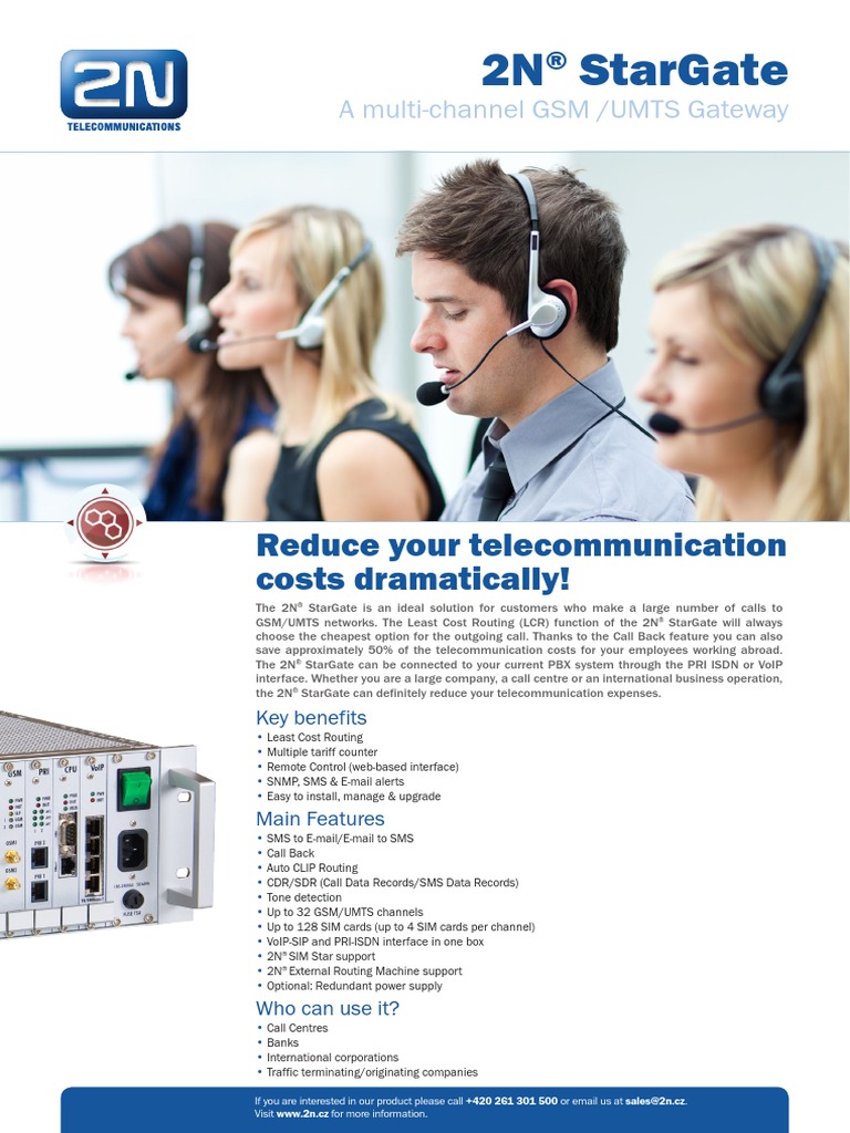 2n Stargate Leaflet | PDF | Voice Over Ip | Gsm