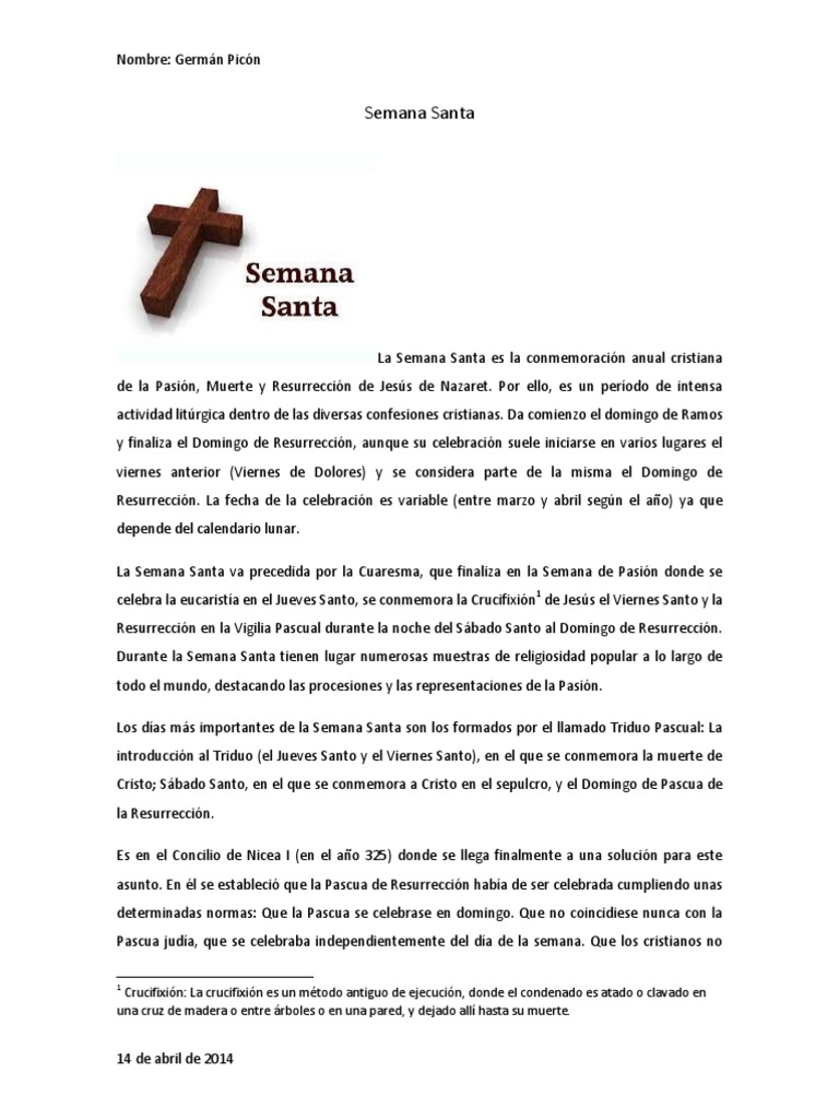 Semana Santa | PDF | Pascua de Resurrección | La resurrección de Jesús