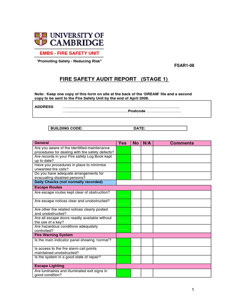 Fire Safety Risk Assessment | PDF | Fire Safety | Emergency Evacuation