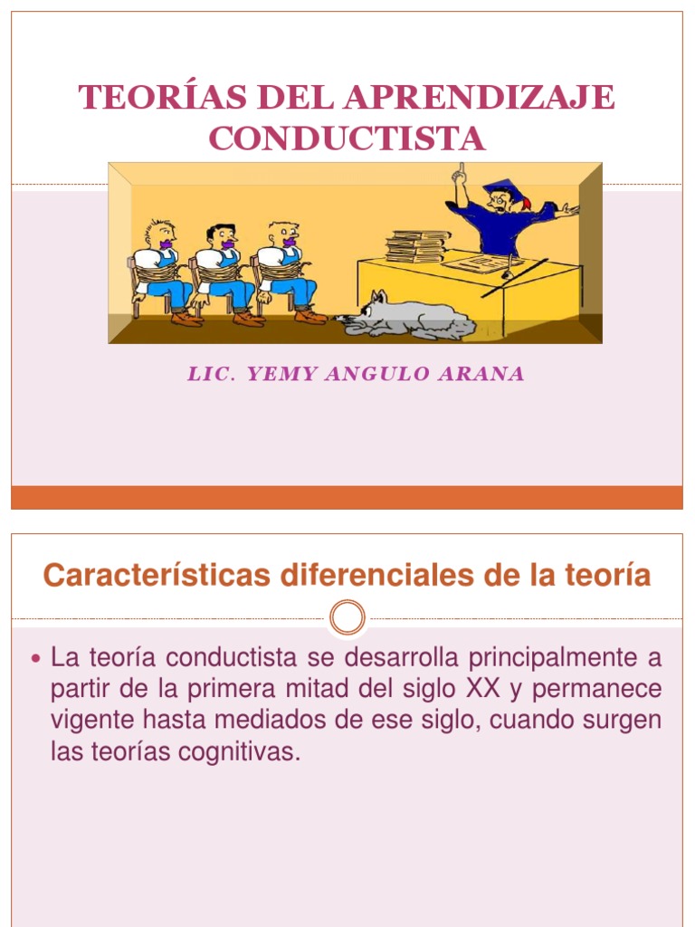 Teorías Del Aprendizaje Conductista | Descargar gratis PDF | Aprendizaje | Comportamiento