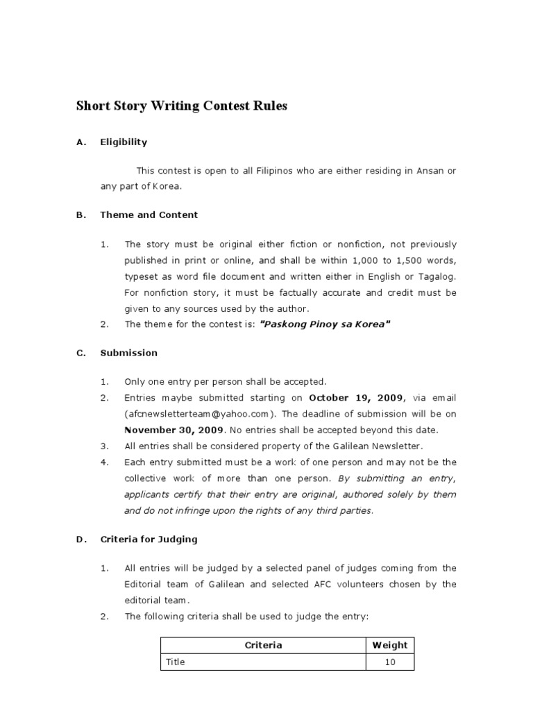 Contest Rules | PDF | Business
