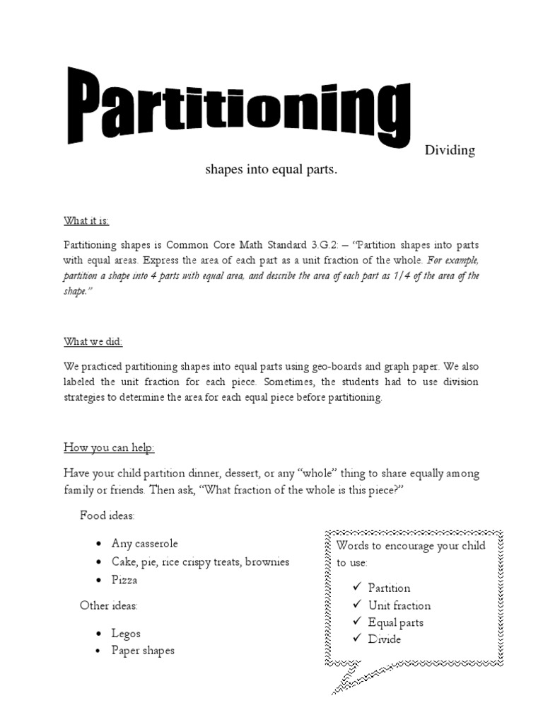 Partitioning Flyer | PDF
