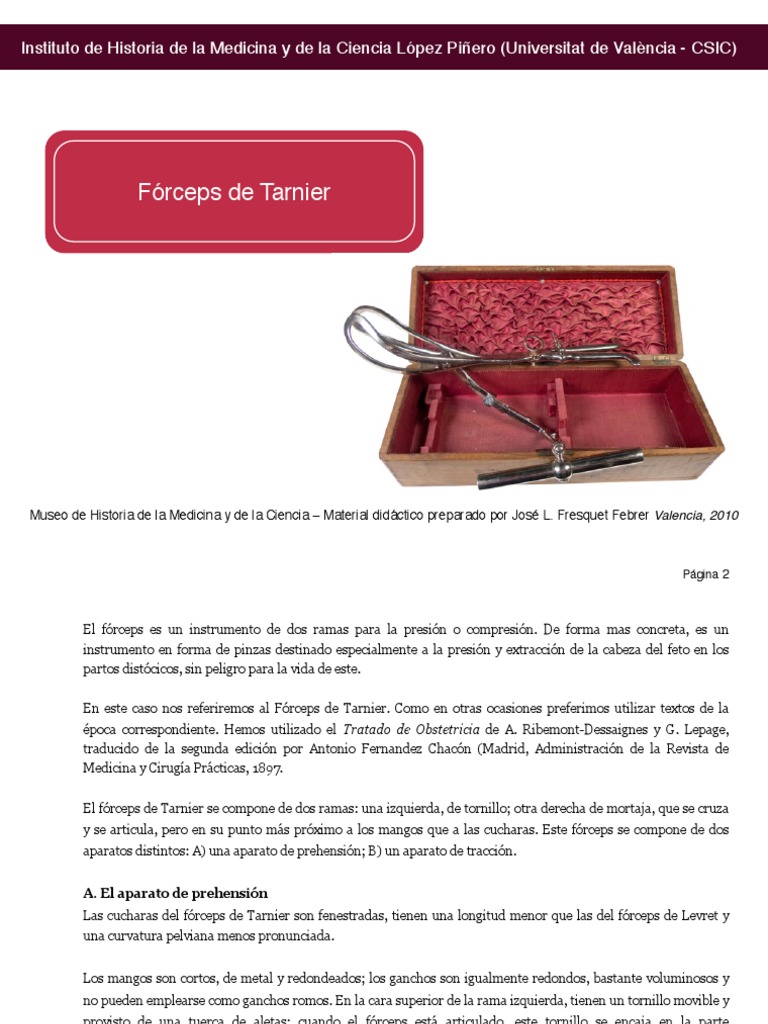 Forceps Tarnier | PDF | Pelvis | Tornillo