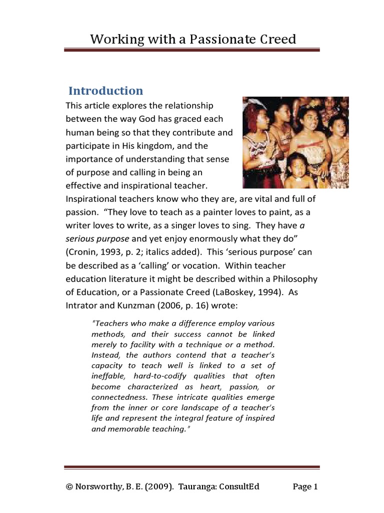 Workingwithapassionate Creed (Booklet) | PDF | Motivation | Motivational