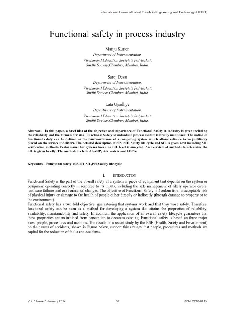 Functional Safety in Process Industry | PDF | Prevention | Engineering