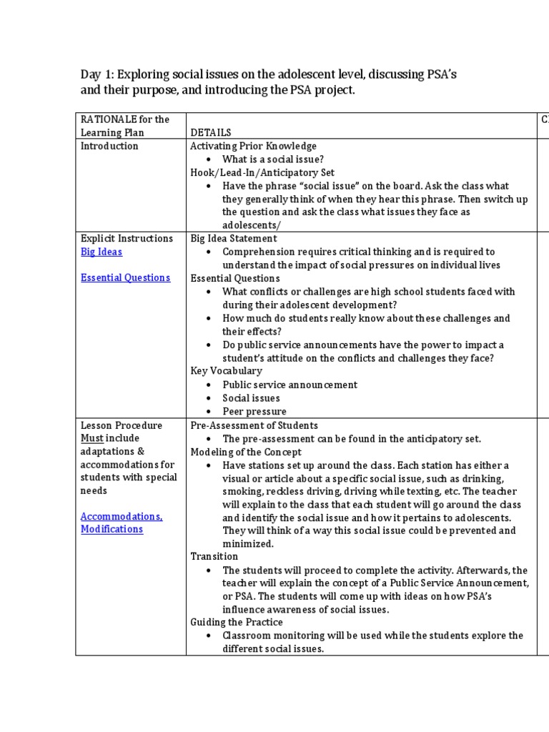 Psa Unit | PDF | Reading Comprehension | Special Education