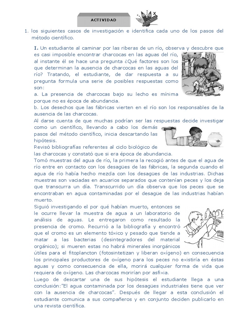 Actividades de Metodo Cientifico | PDF | Acuario | Método científico