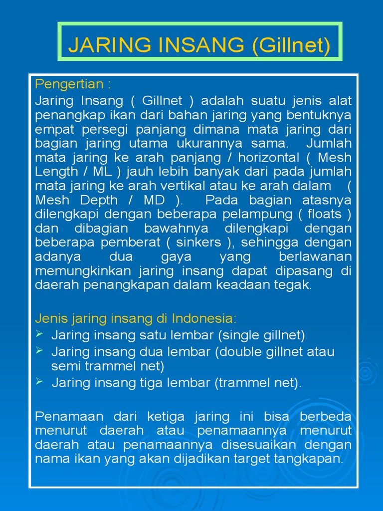 Jaring Insang (Gillnet) | PDF