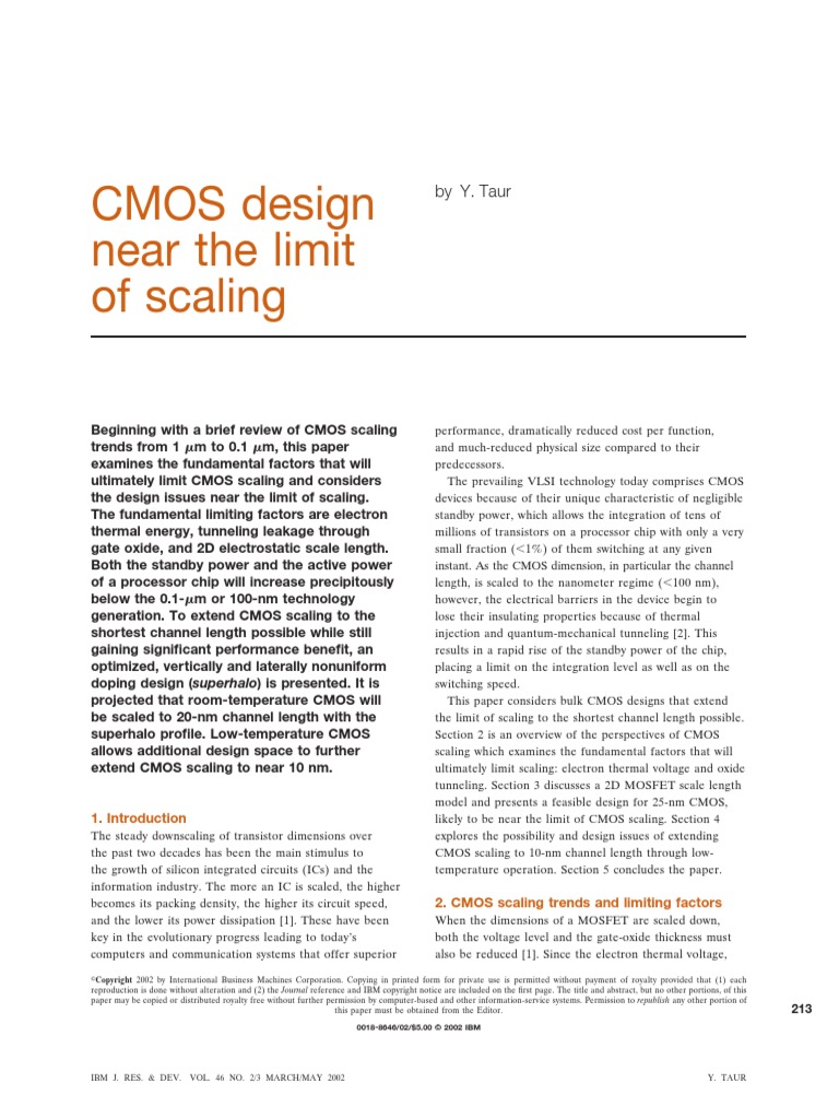 Cmos Scaling Pdf
