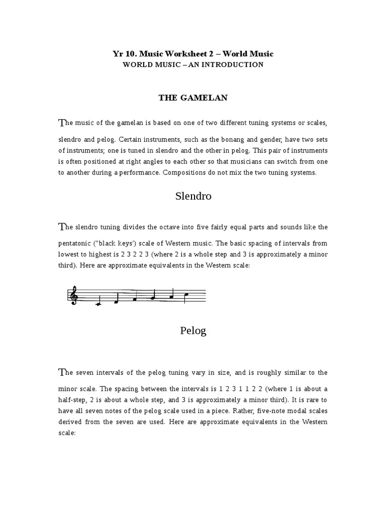 Gamelan | PDF | Scale (Music) | Musicology