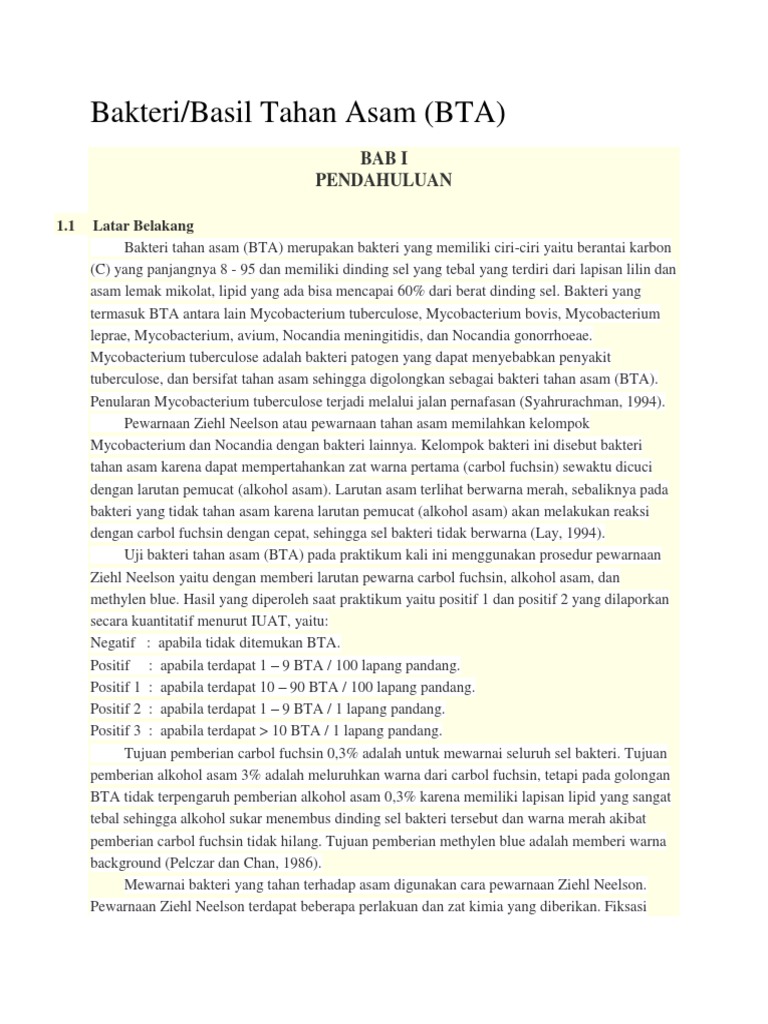 Bakteri Tahan Asam | PDF