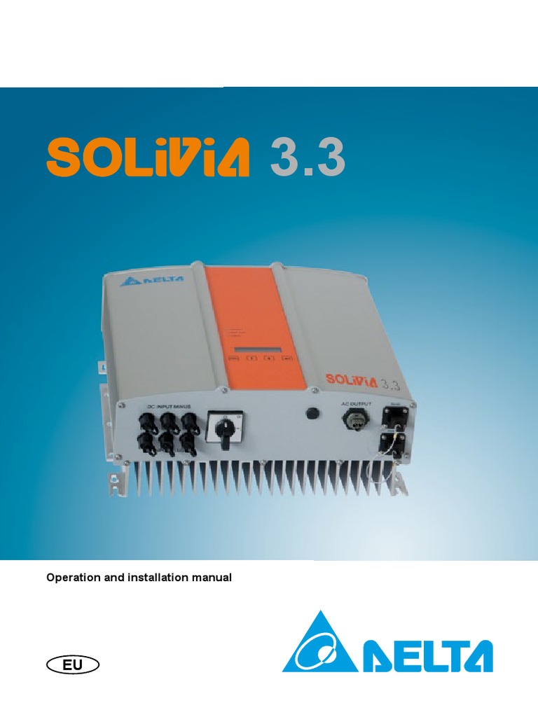 Delta Manual | PDF | Photovoltaic System | Electrical Connector