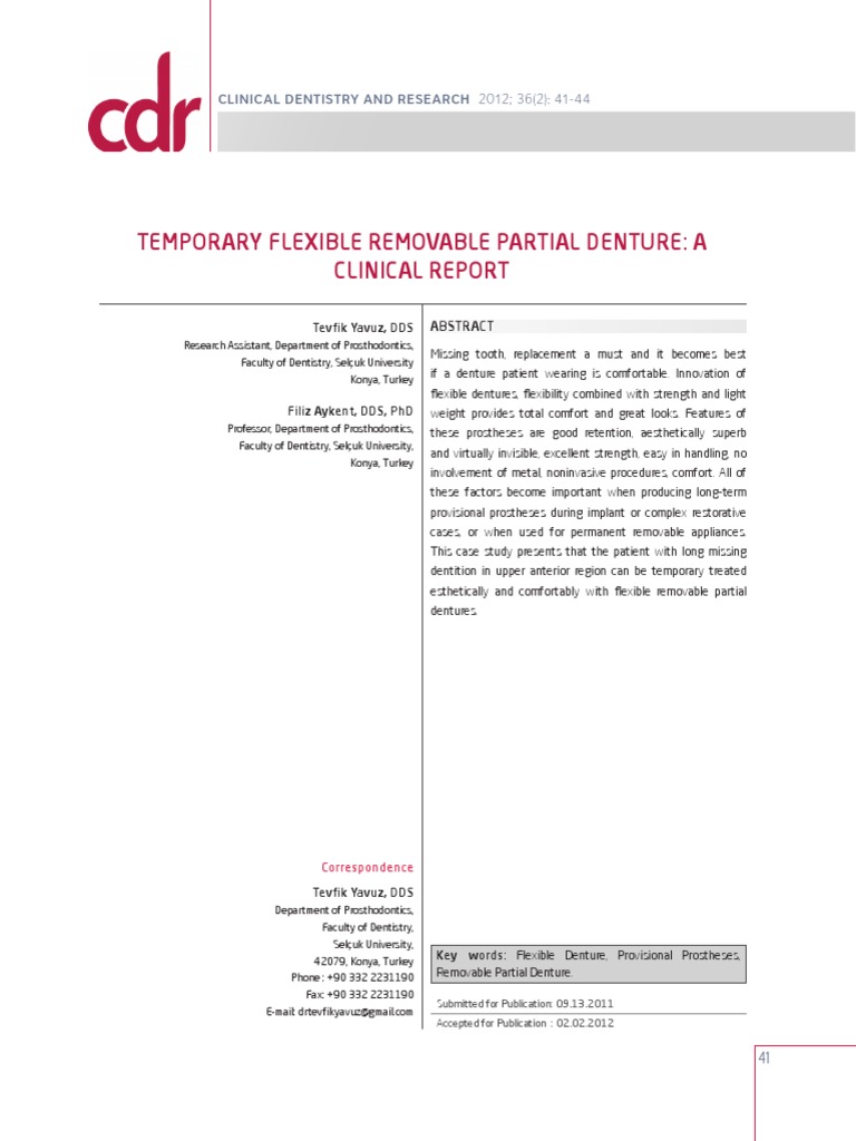 Temp Flex RPD | PDF | Dentures | Dental Implant