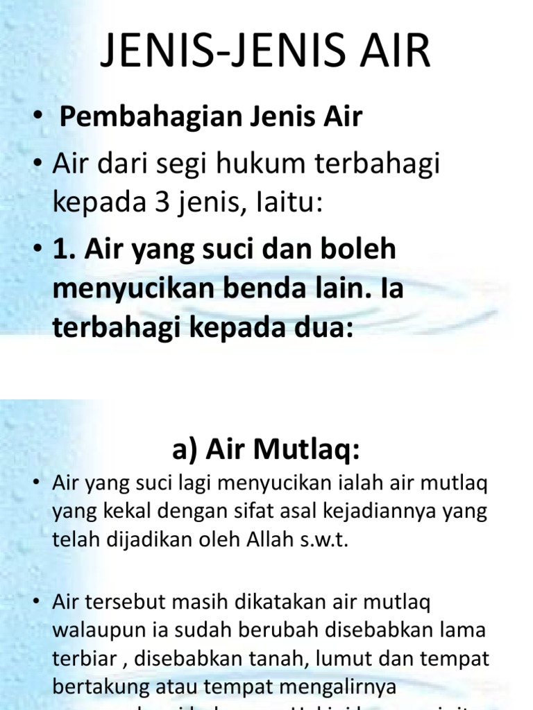 Jenis Jenis Air | PDF