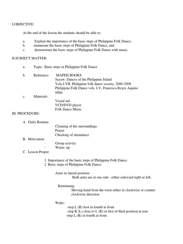 Pe- Basic steps in folk dance | Dances | Performing Arts | Free 30-day ...