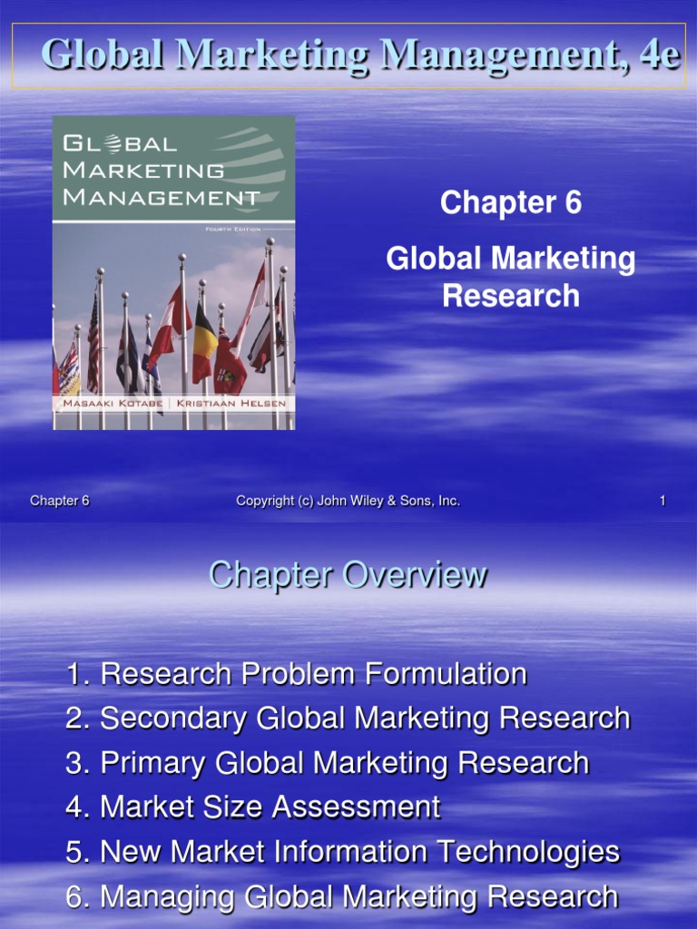 Global Marketing Management, 4e | PDF | Marketing Research | Survey ...