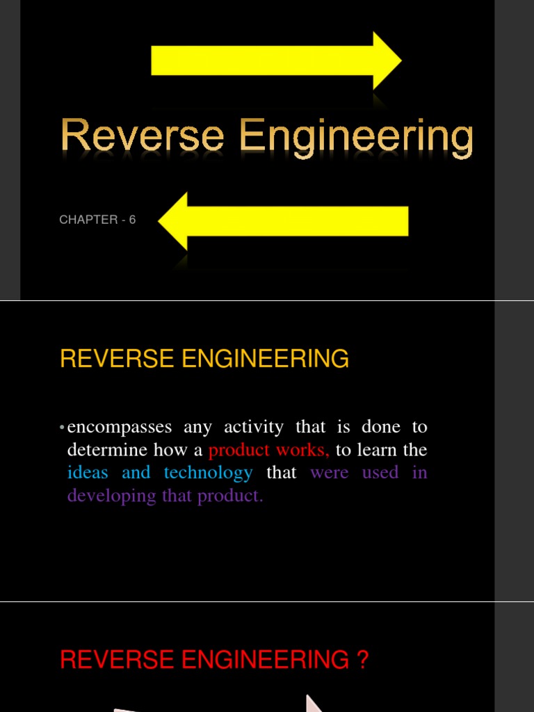 Lecture 13 Reverse Engineering | PDF | Engineering | Science And Technology