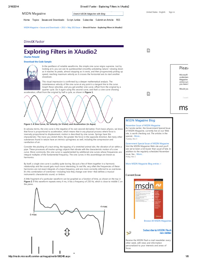DirectX Factor - Exploring Filters in XAudio2 | PDF | Low Pass Filter | Equalization (Audio)