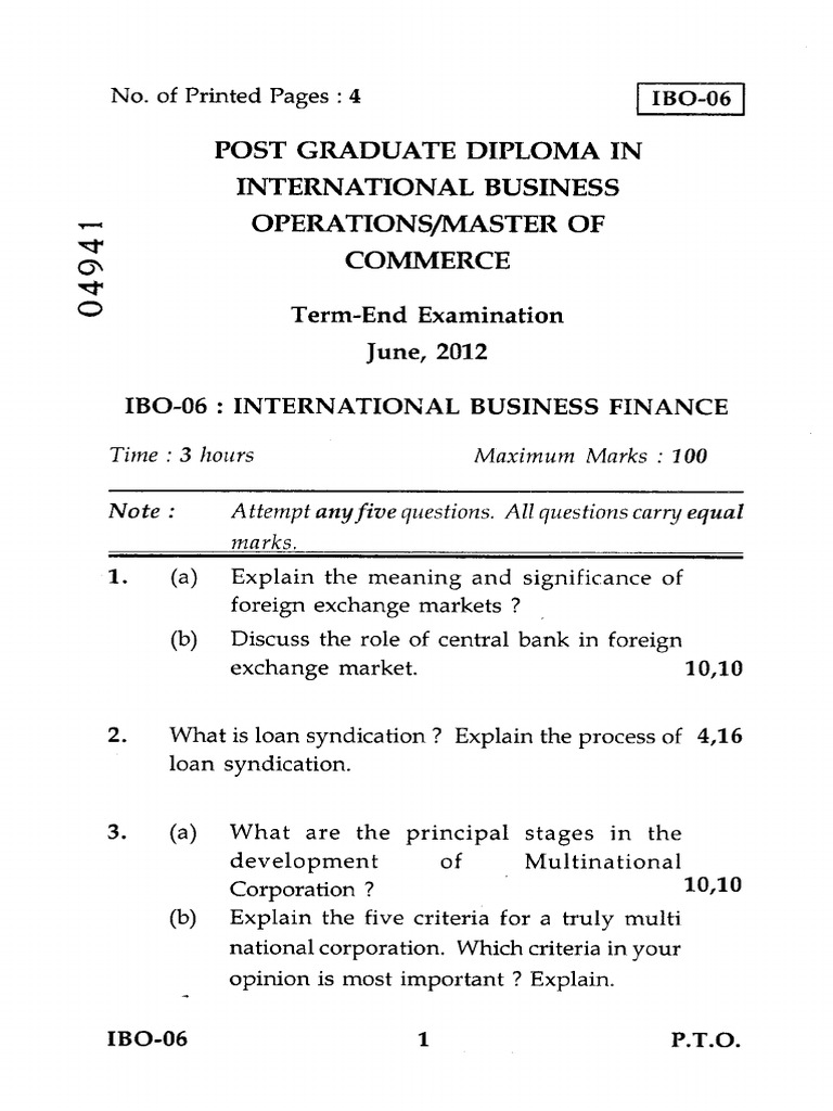 Ibo 06 | PDF | International Business | Foreign Exchange Market