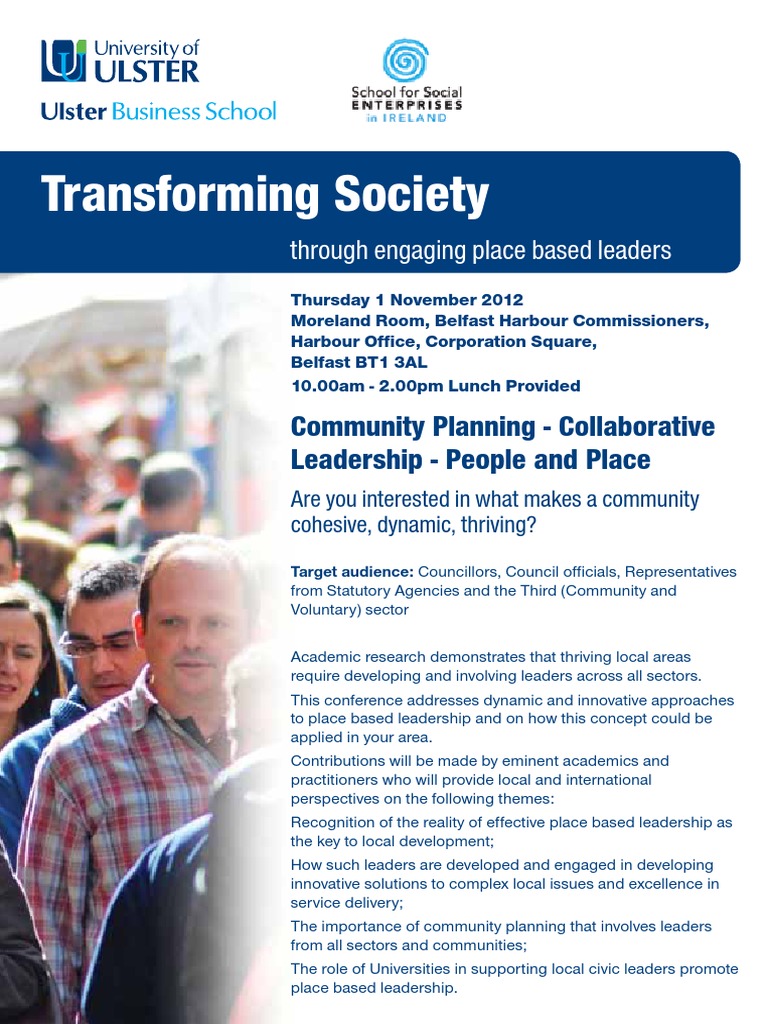 UU Conference Flyer | PDF | Belfast | Leadership