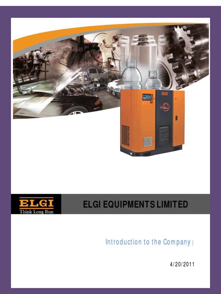 Company Profile Elgi | PDF | Gas Compressor | Turbocharger