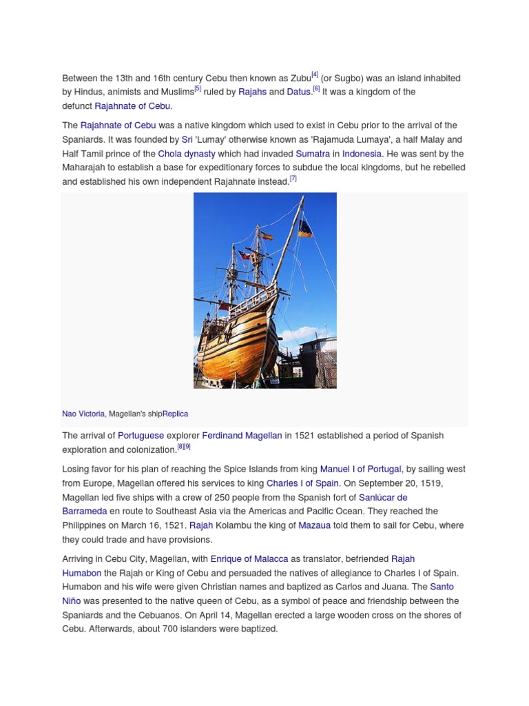 History of Cebu | PDF | Cebu | Age Of Discovery