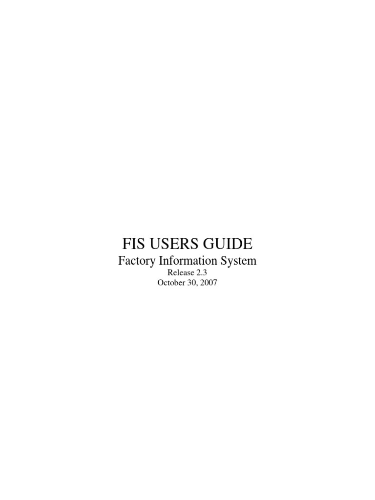 1 Fis Users Guide v2.3 | PDF | Programmable Logic Controller | Computer ...