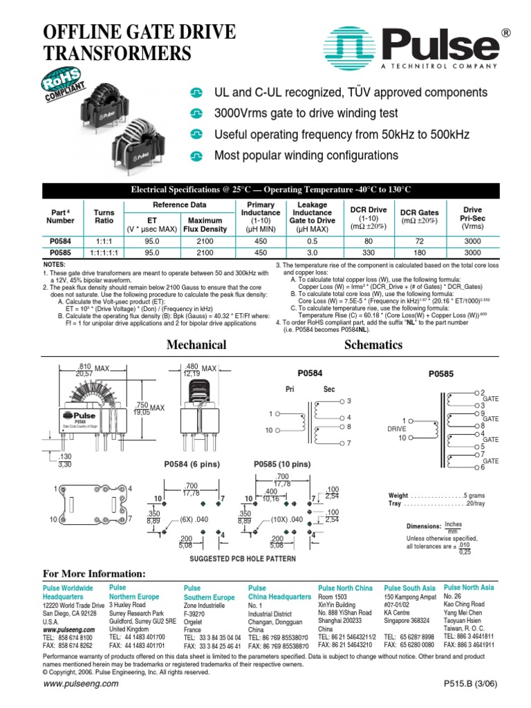 Pulse Transf 4 | PDF | Transformer | Electrical Engineering