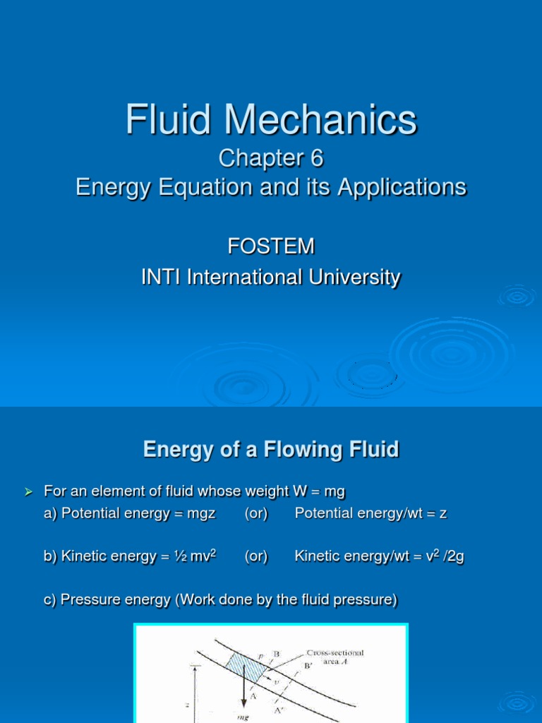 Fluid Mech. Chapter6 | Statistical Mechanics | Physical Sciences
