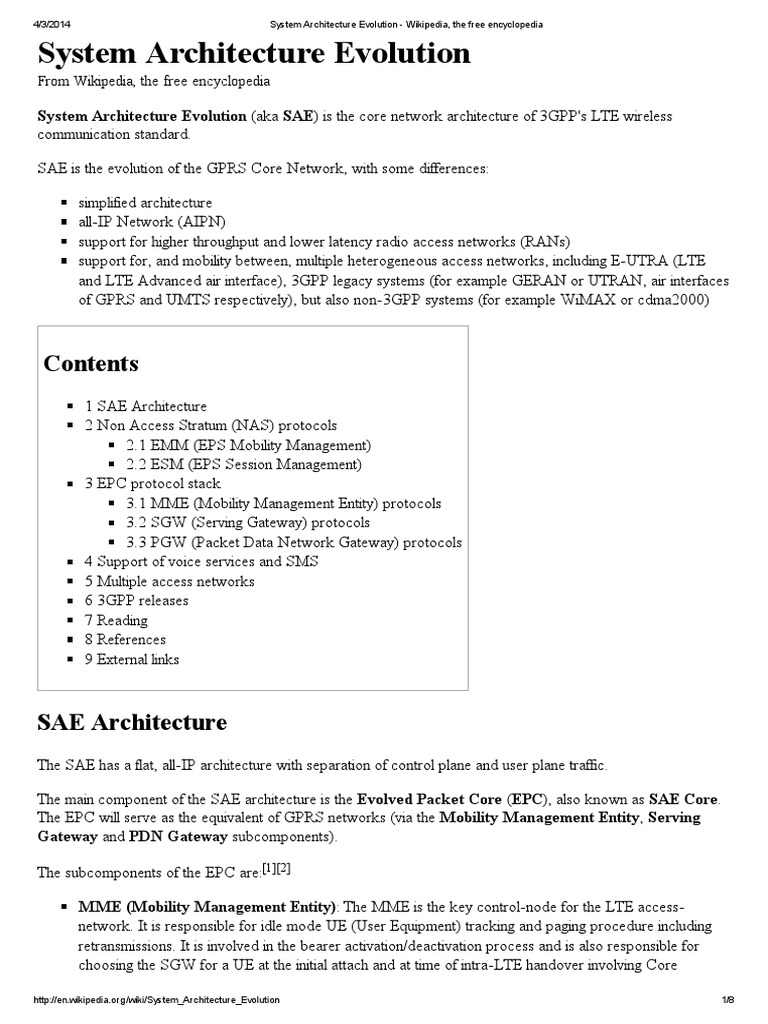 System Architecture Evolution - Wikipedia, The Free Encyclopedia PDF | PDF | Computer Networking ...