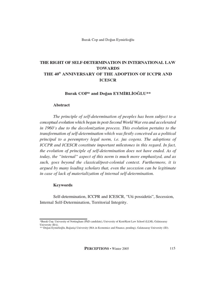 Self Determination | PDF | Self Determination | Cyprus