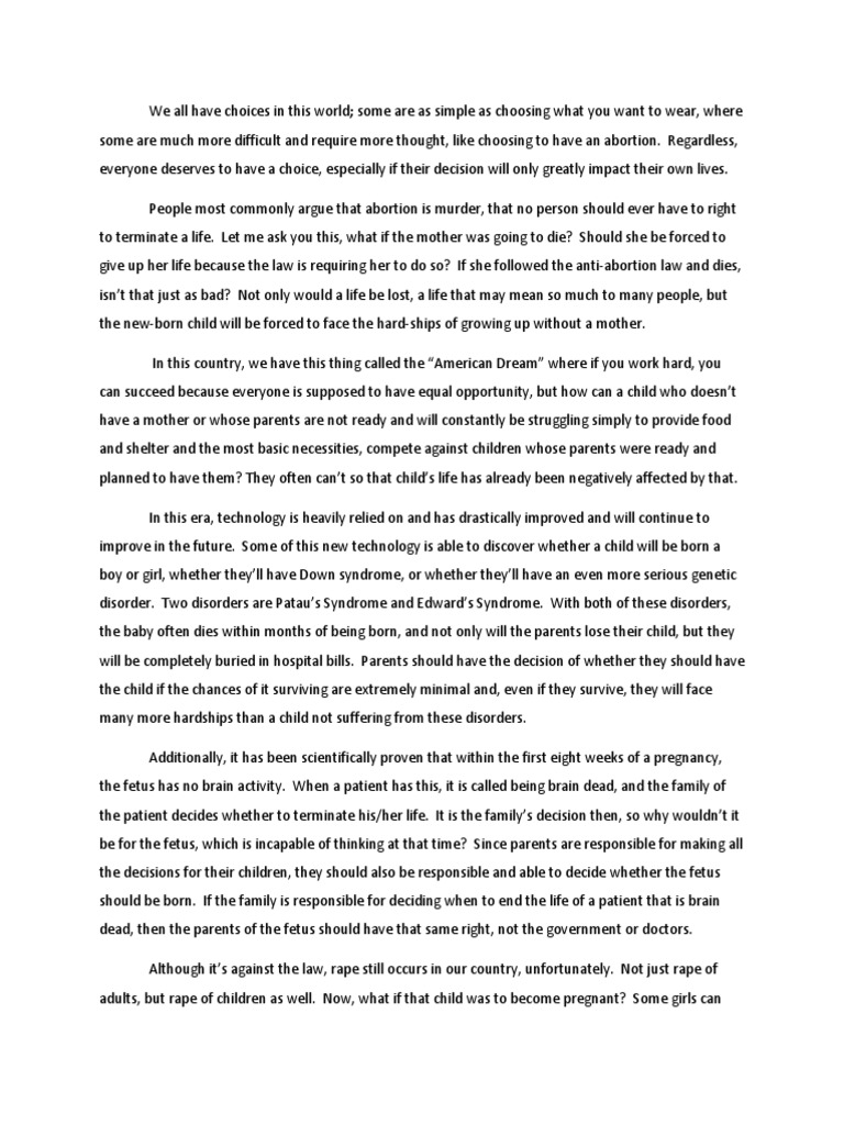 Pro Choice Speech | Abortion Rights Movements | Abortion