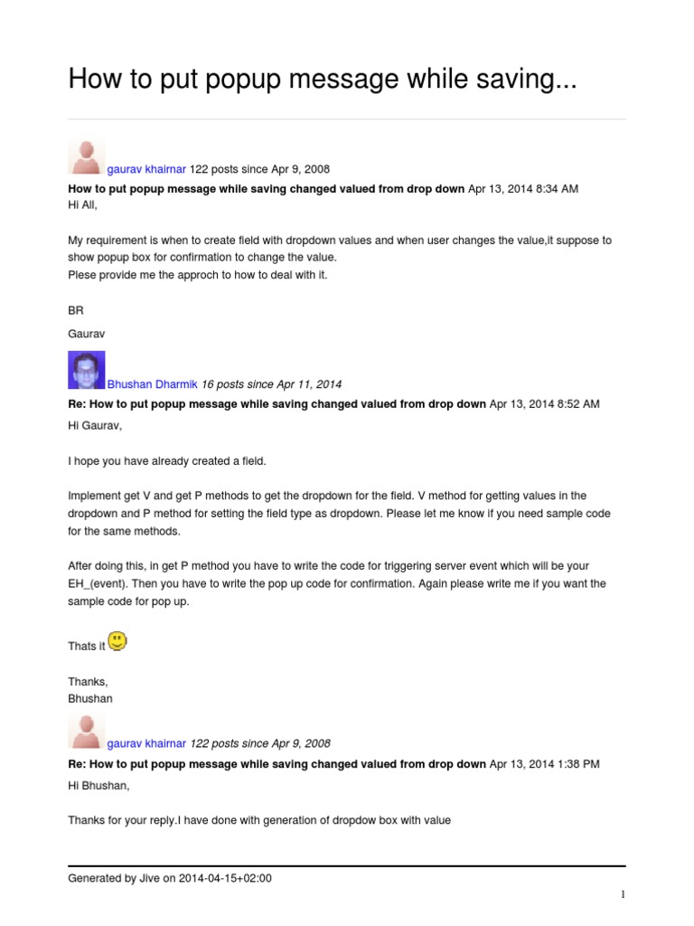 How To Put Popup Message While Saving... : Gaurav Khairnar | PDF ...