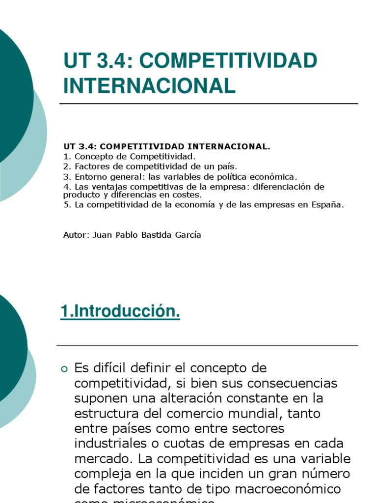 Competitividad Internacional | PDF