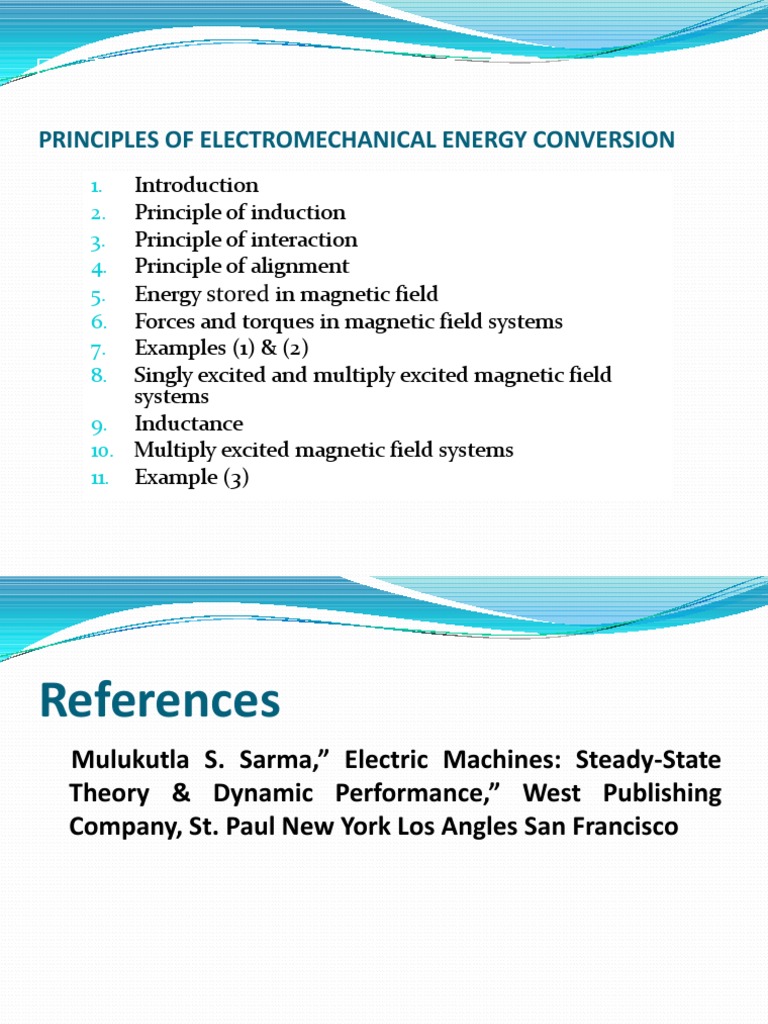 Principles of Electromechanical Energy Conversion | PDF | Electromagnetic Induction | Magnetic Field