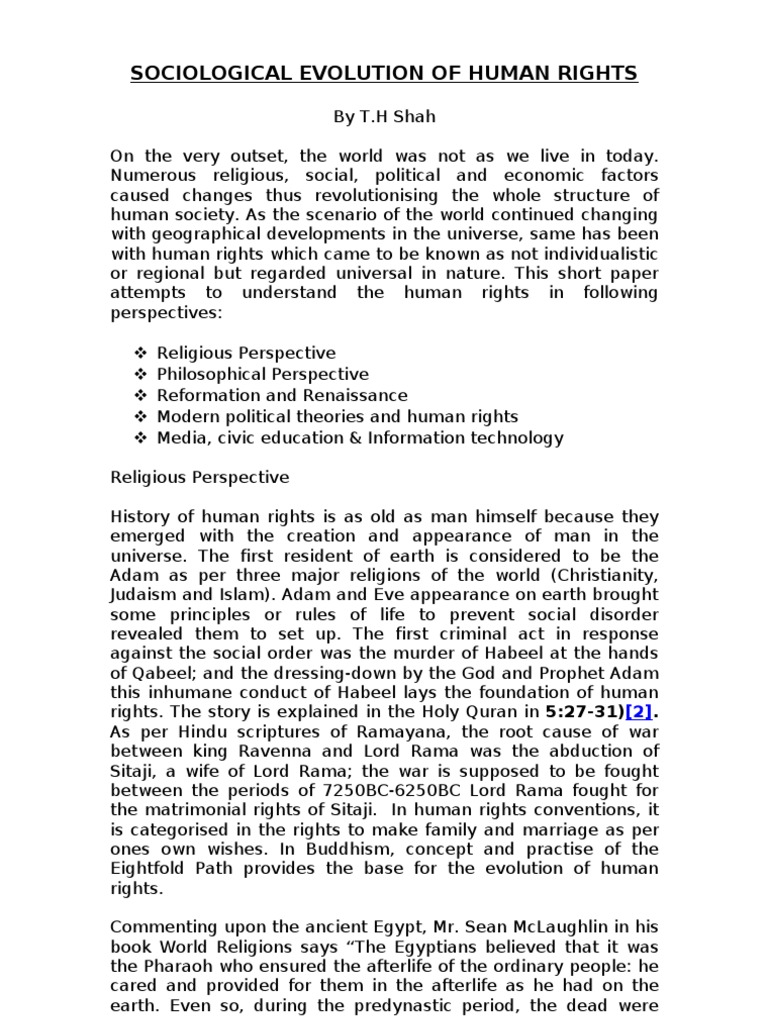 Evolution of Human Rights | PDF