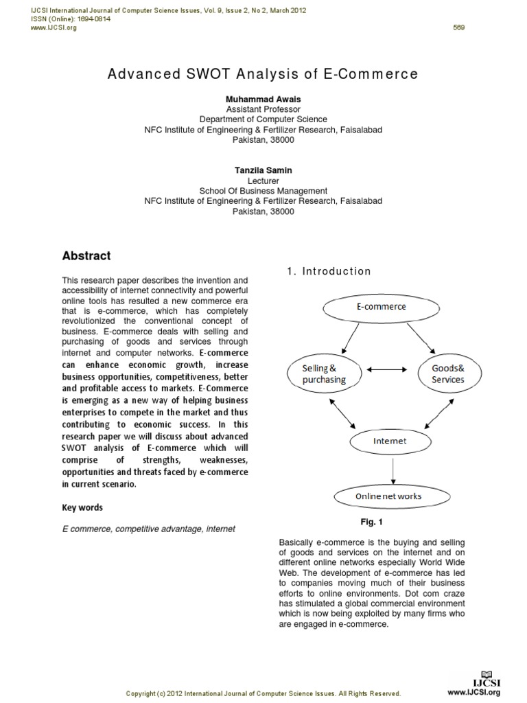 Advanced SWOT Analysis of E-Commerce | PDF | E Commerce | Online Shopping