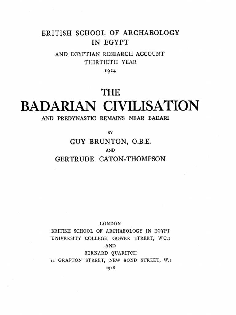 The Badarian Civilization | PDF | Archaeology | Culture (General)