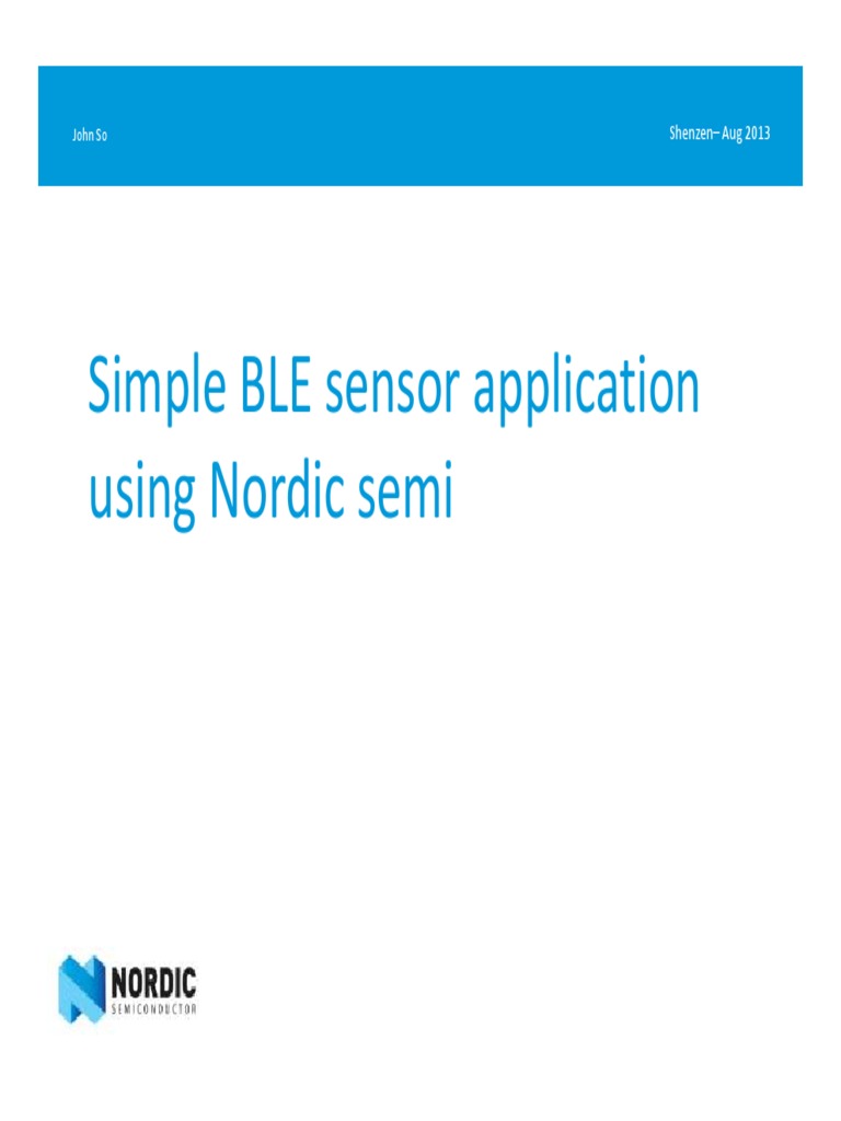 Shenzhen Noridc - BLE Sensor App | PDF | Bluetooth | Arm Architecture