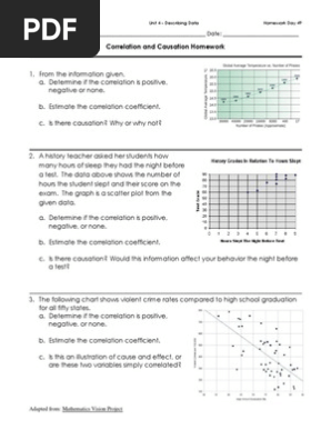 Correlation Vs Causation Worksheet Pdf Correlation