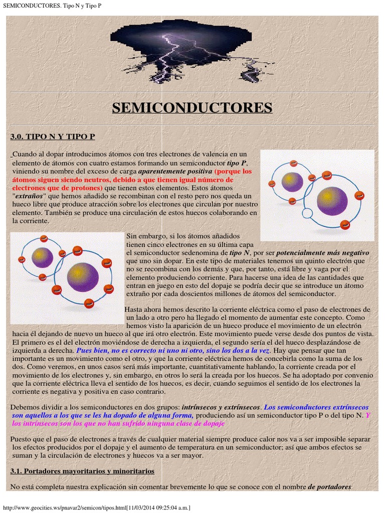 Semiconductores. Tipo N y Tipo P | PDF | Semiconductores | Dopaje (semiconductor)