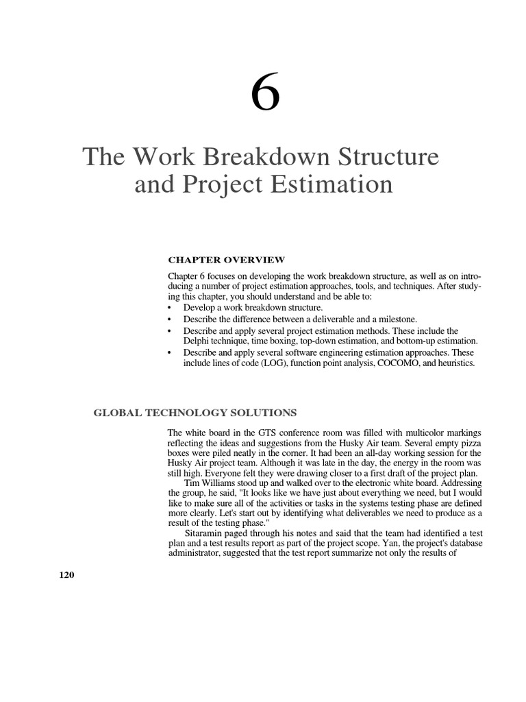 Work Breakdown Structure and Estimation | PDF | Source Code | Programmer