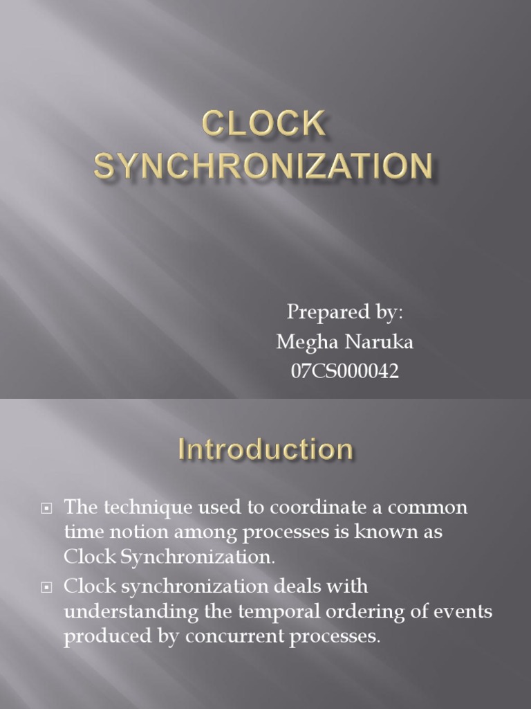 Understanding Clock Synchronization Techniques | PDF | Compiler ...