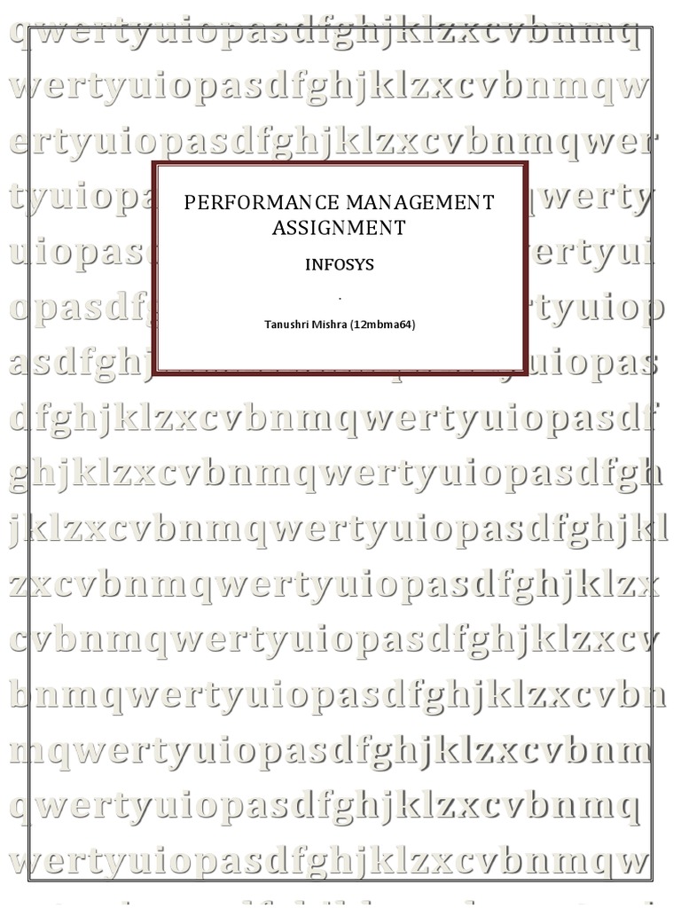Performance Management Assignment: Infosys | PDF | Business | Company ...