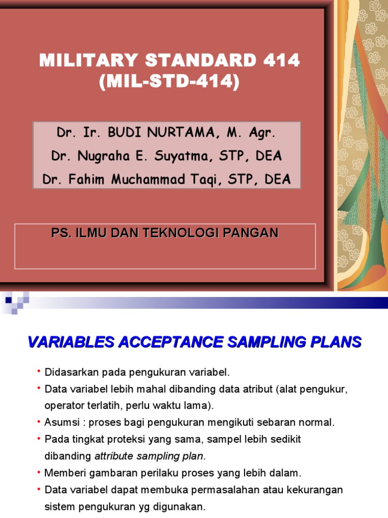 04 Kul& Responsi MIL STD 414 | PDF